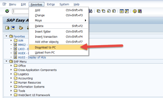 SAP Quick Tip – Copying SAP Favorites folder from one SAP system to ...