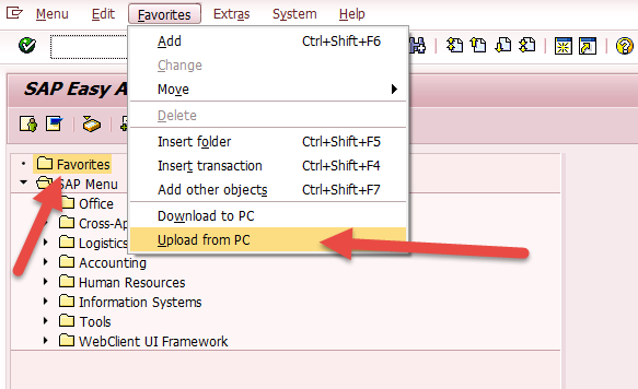 SAP Quick Tip – Copying SAP Favorites folder from one SAP system to ...