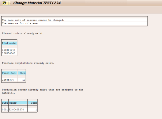 SAP Material Master – Changing Base Unit of Measure | PortSAP Blogging
